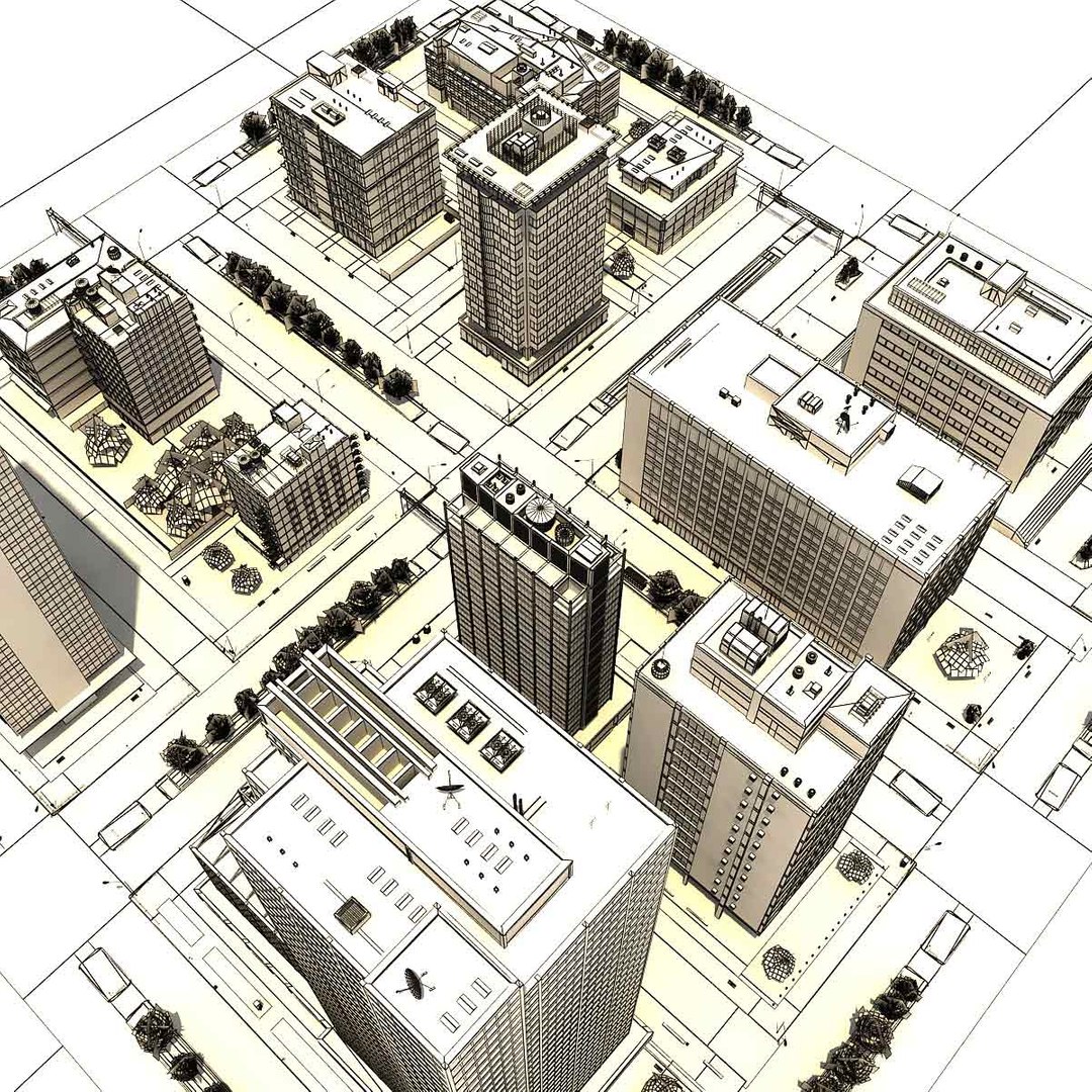 3d city cityscape model