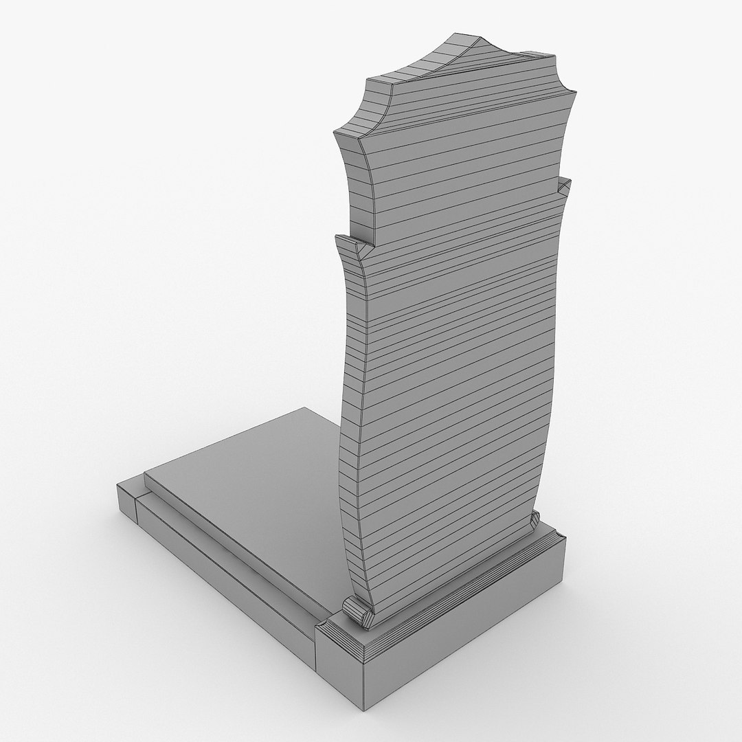 3d granite headstone model