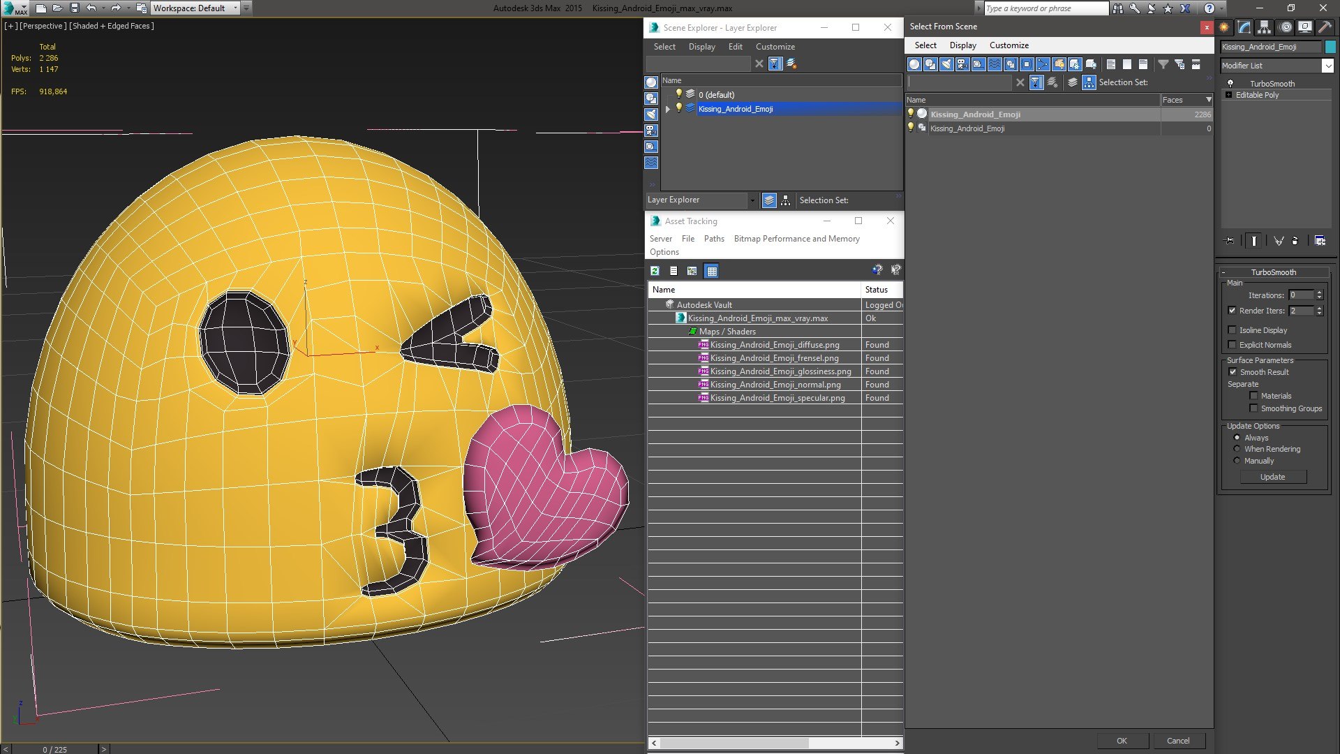 Kissing Android Emoji 3D Model - TurboSquid 1823754