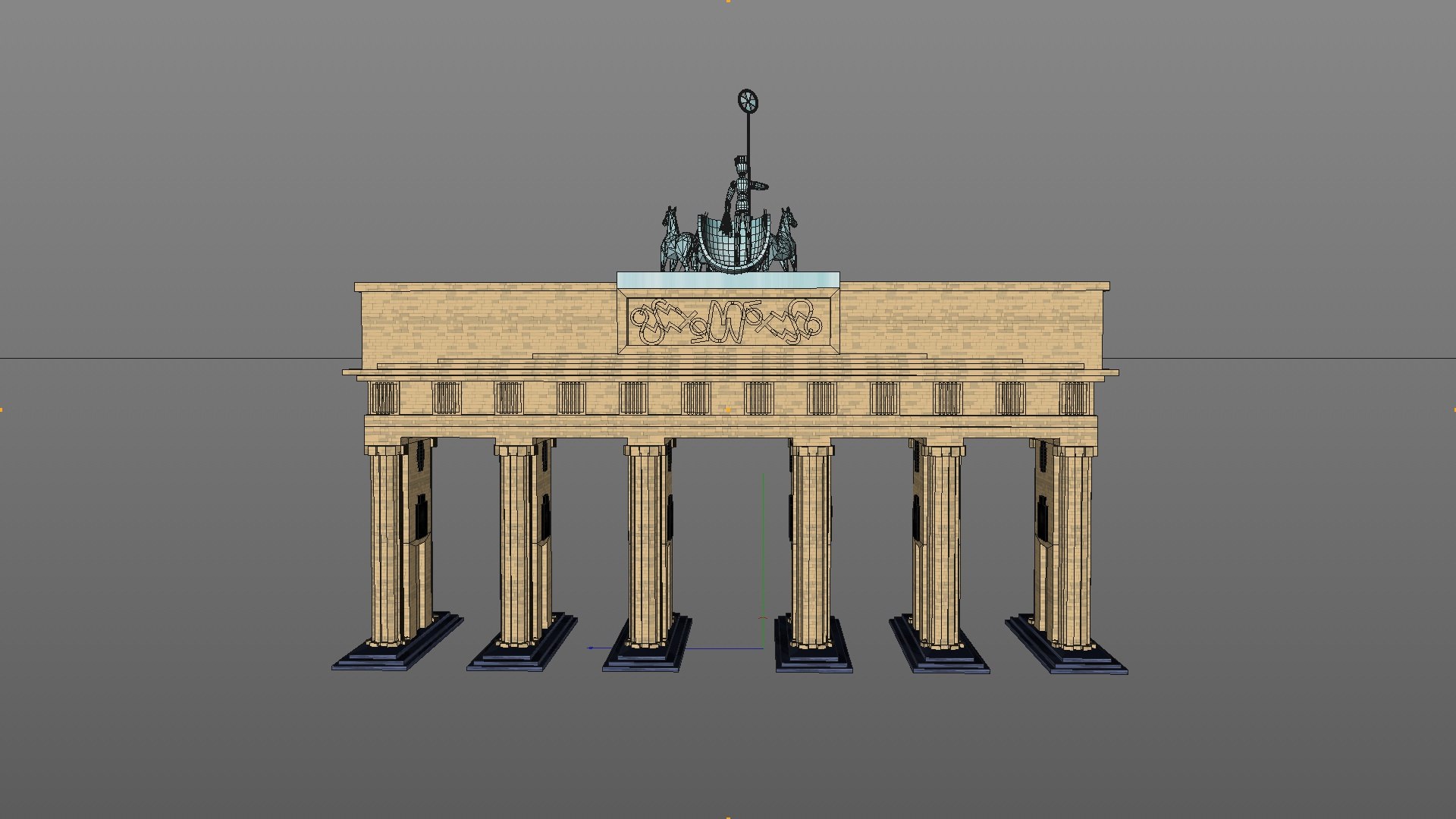 3D Low Poly Brandenburg Tor - Textured 3D Model - TurboSquid 2276131