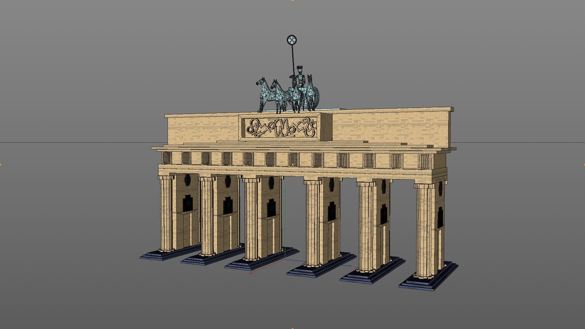 3D Low Poly Brandenburg Tor - Textured 3D Model - TurboSquid 2276131