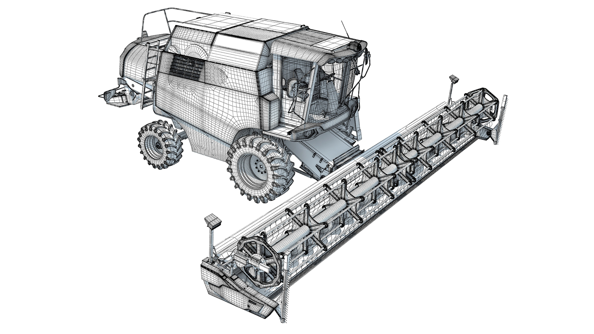 Combine harvester 3D model - TurboSquid 1692513
