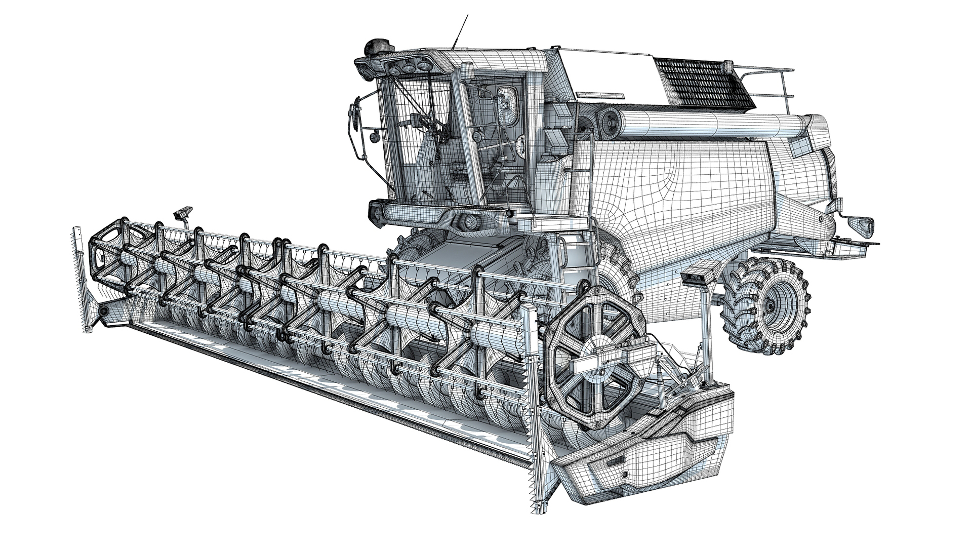 Combine harvester 3D model - TurboSquid 1692513