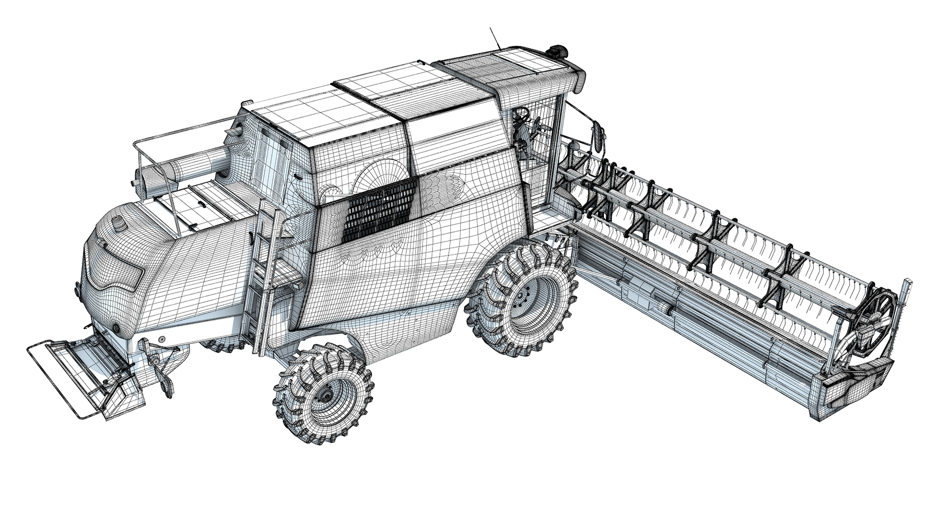 Combine harvester 3D model - TurboSquid 1692513