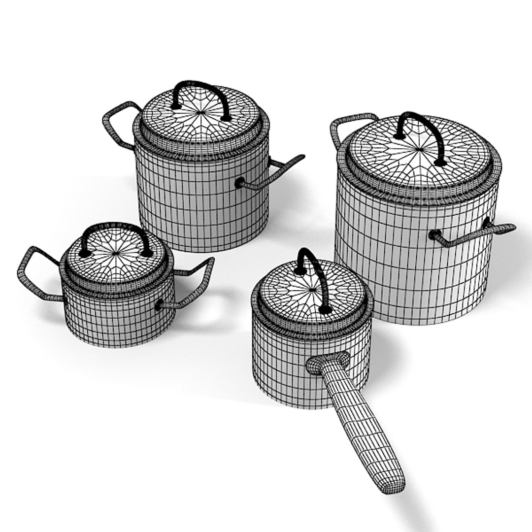 3d Model Of Kitchen Pan Metal