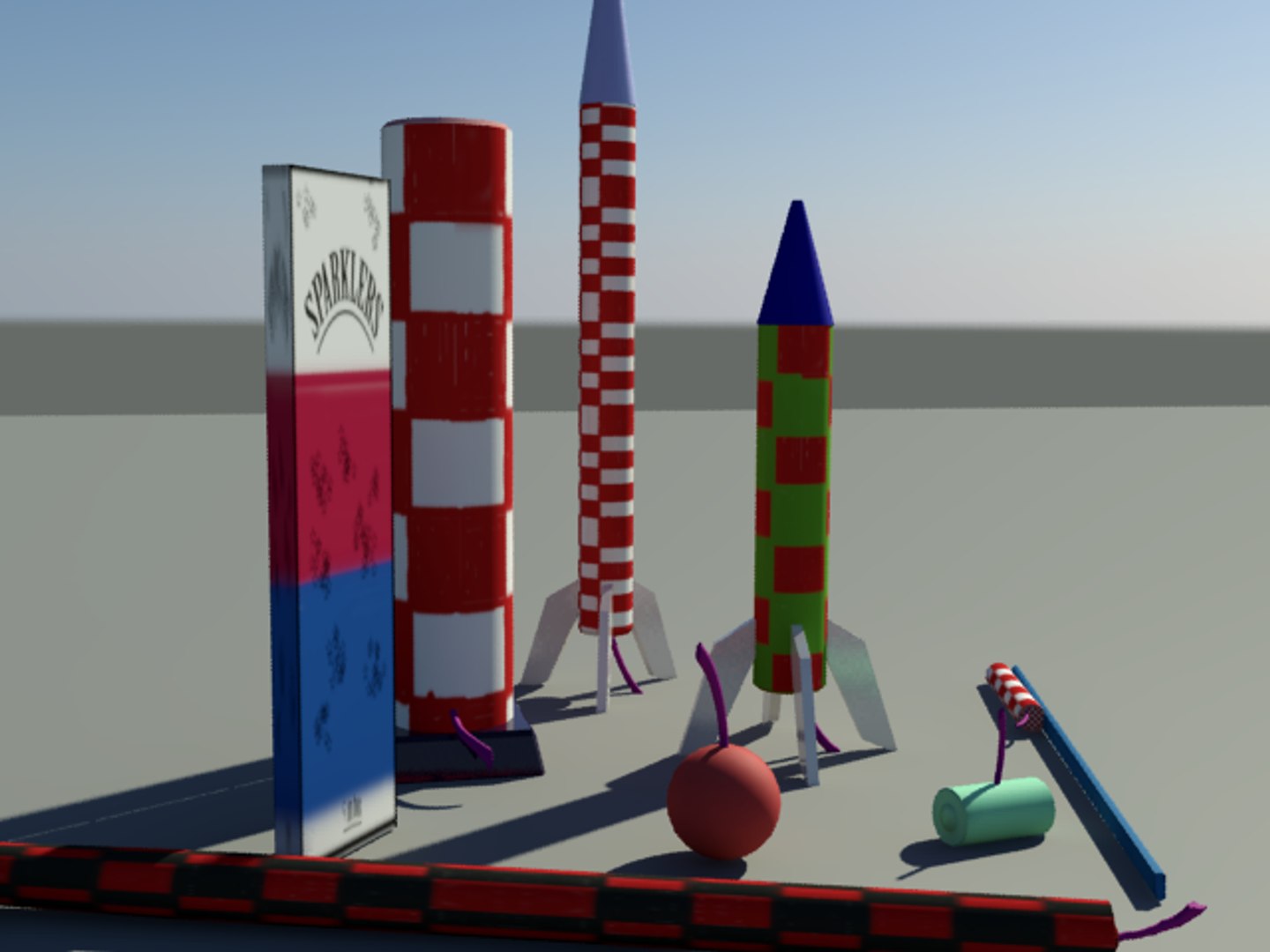 Fireworks Explosive 3d Model