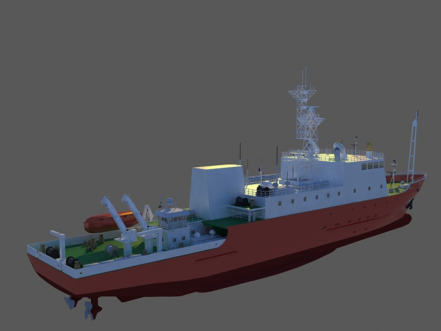 Scientific Research Ship 3 3D Model - TurboSquid 1594754