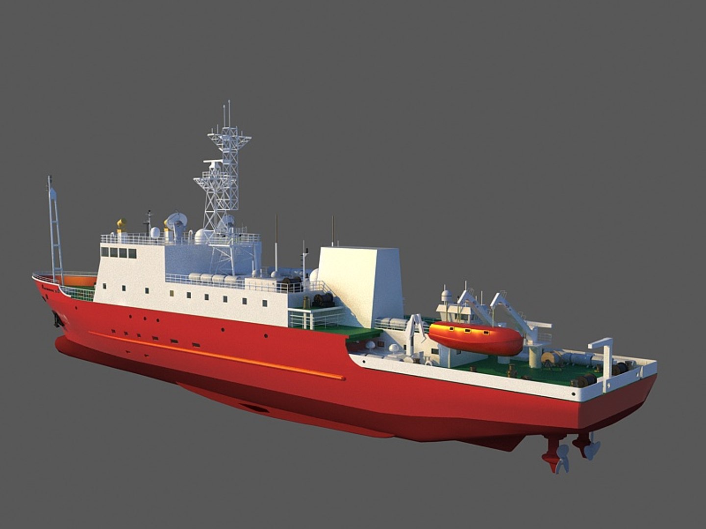 Scientific Research Ship 3 3D Model - TurboSquid 1594754