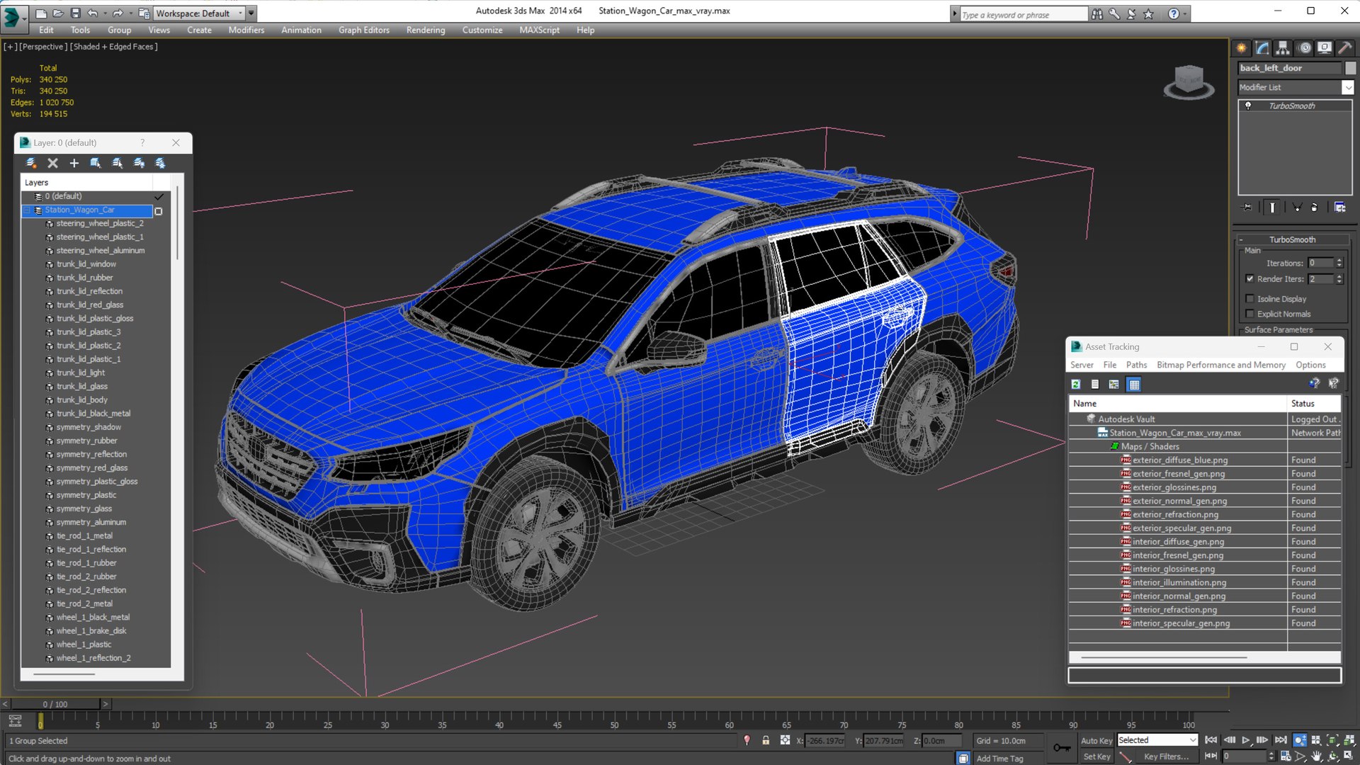 3D Station Wagon Car model - TurboSquid 2041067