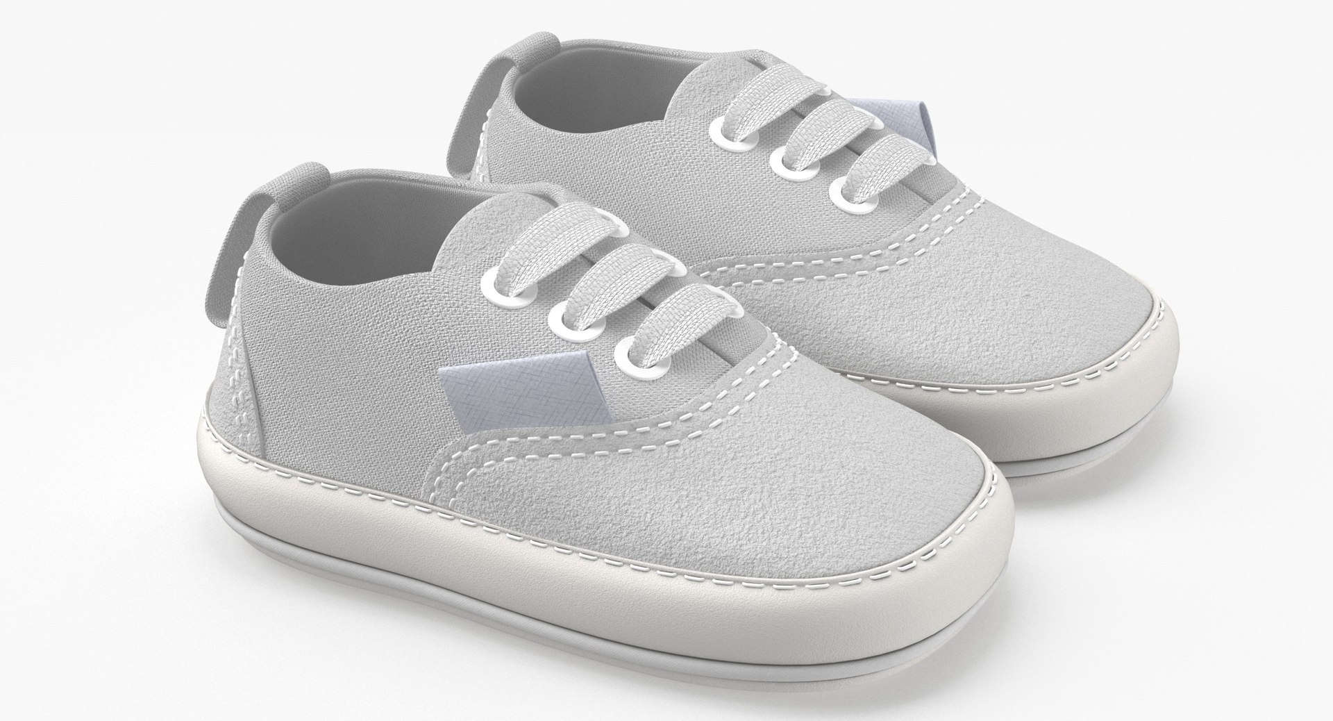 Prop Child Unisex Sneakers White and Dark Fabric 3D model - TurboSquid ...