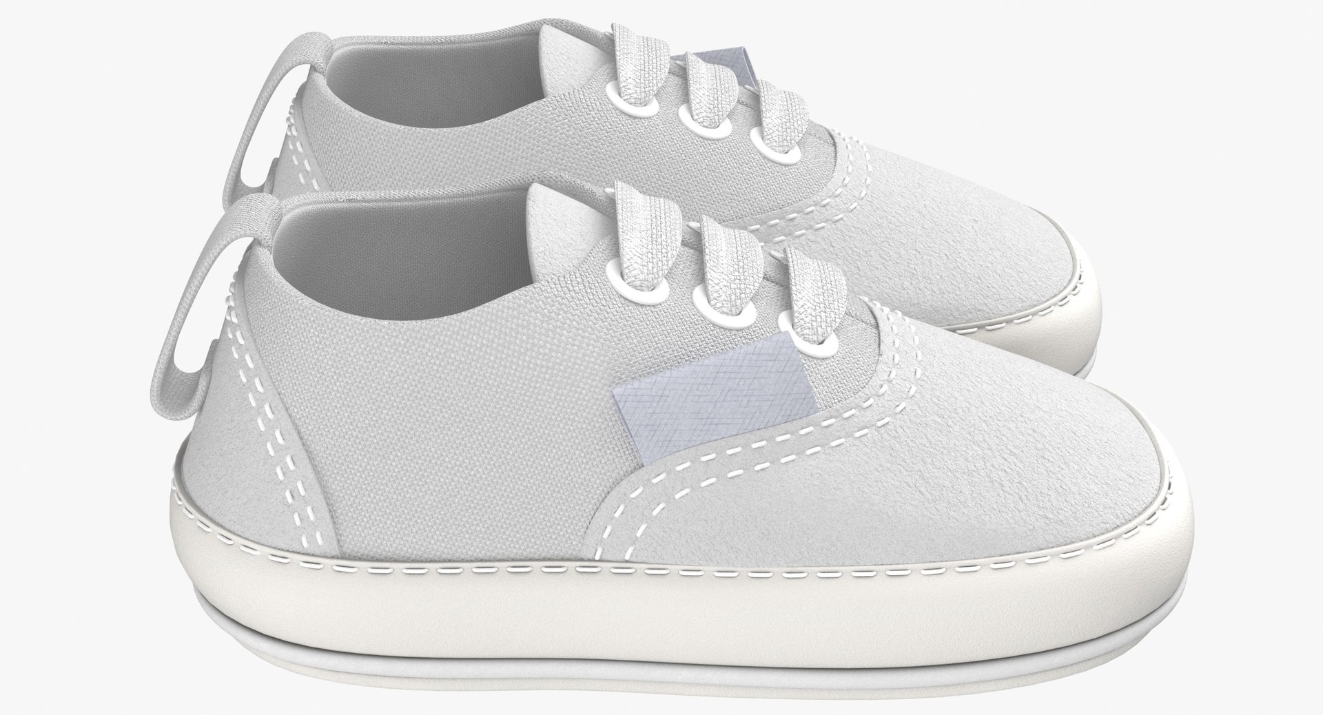 Prop Child Unisex Sneakers White and Dark Fabric 3D model - TurboSquid ...