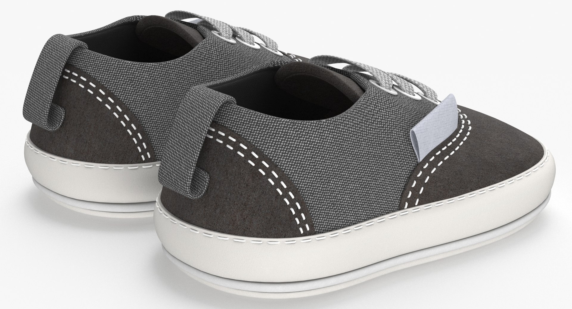 Prop Child Unisex Sneakers White And Dark Fabric 3D Model - TurboSquid ...