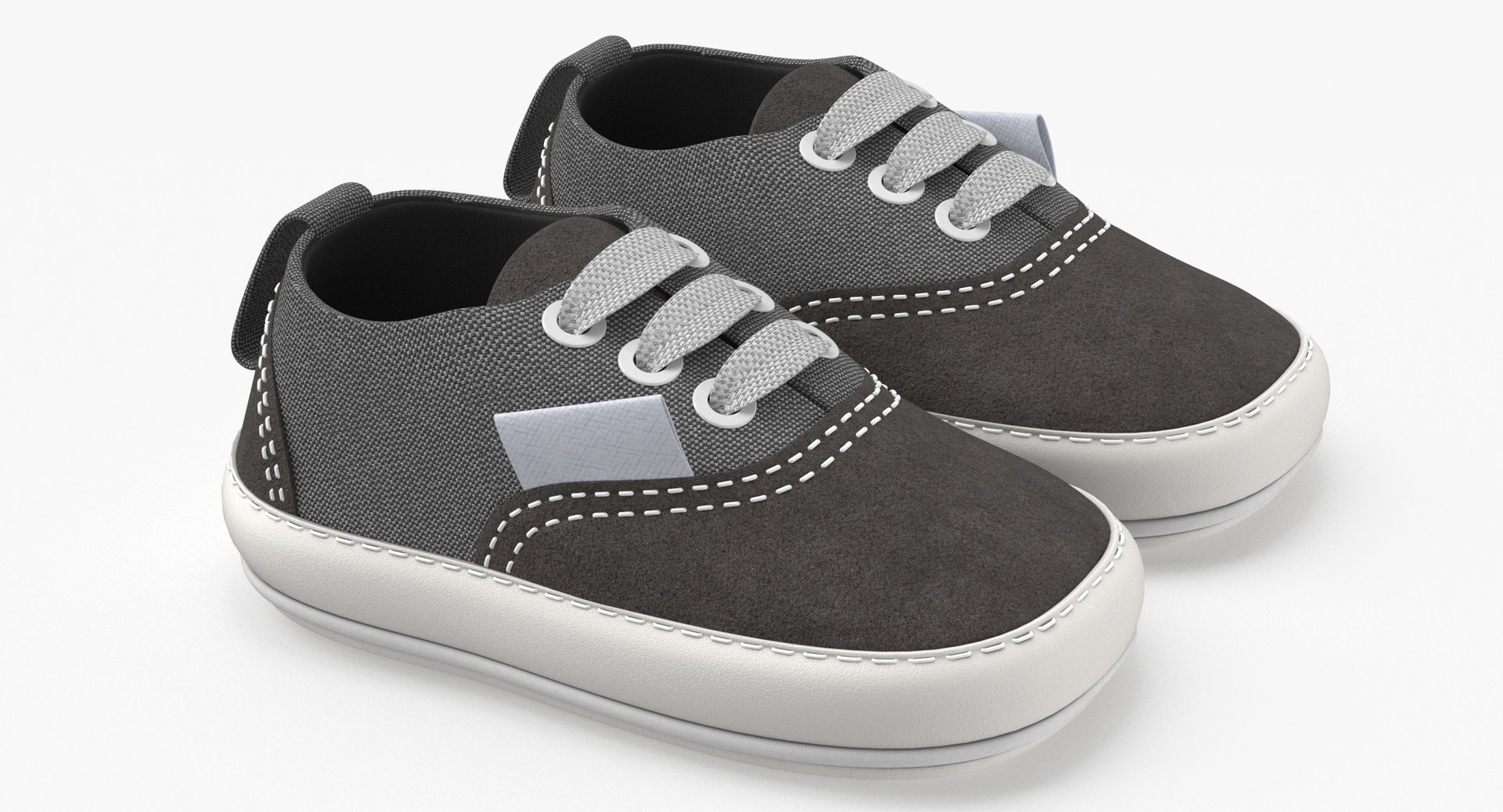 Prop Child Unisex Sneakers White And Dark Fabric 3D Model - TurboSquid ...