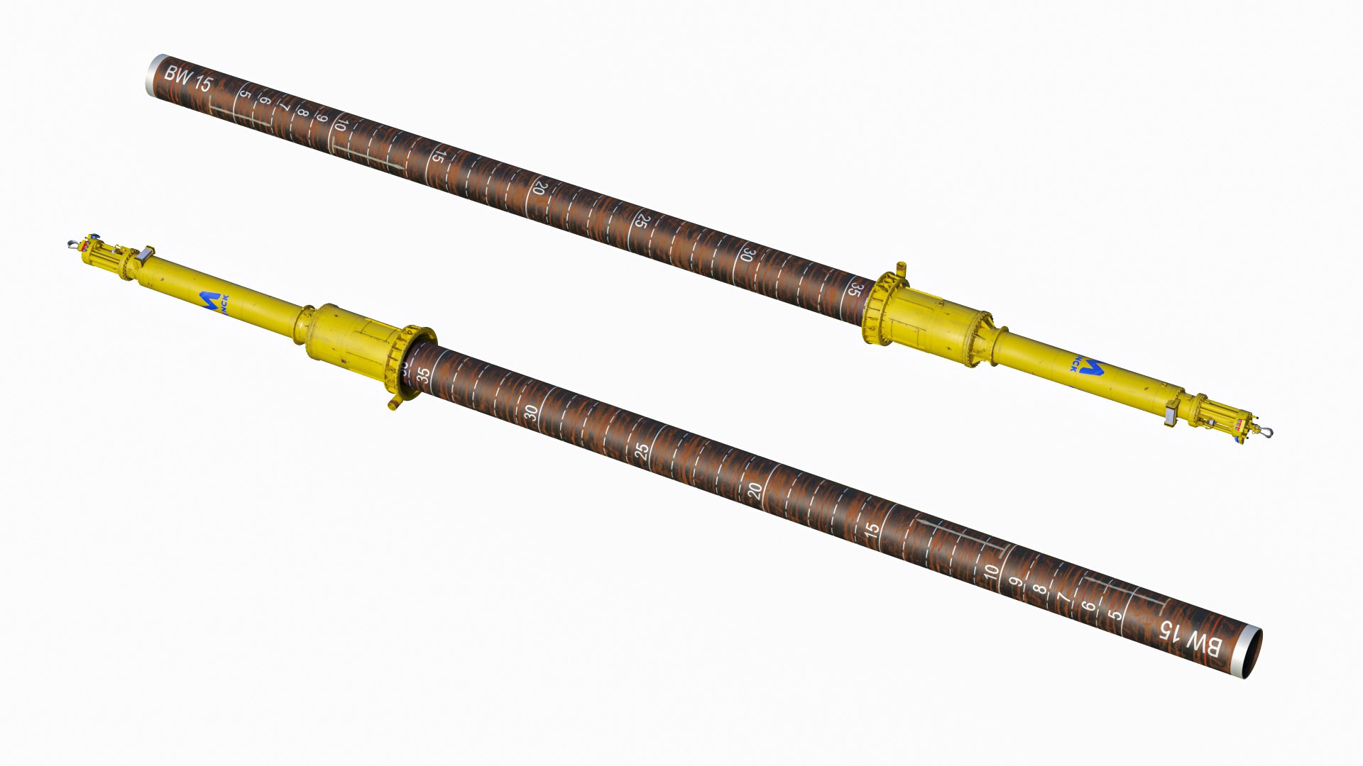 3D Model Offshore Hydraulic Hammer MENCK Old - TurboSquid 2341350