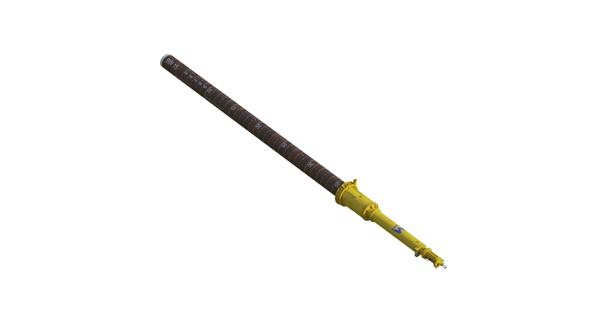 3D Model Offshore Hydraulic Hammer MENCK Old - TurboSquid 2341350