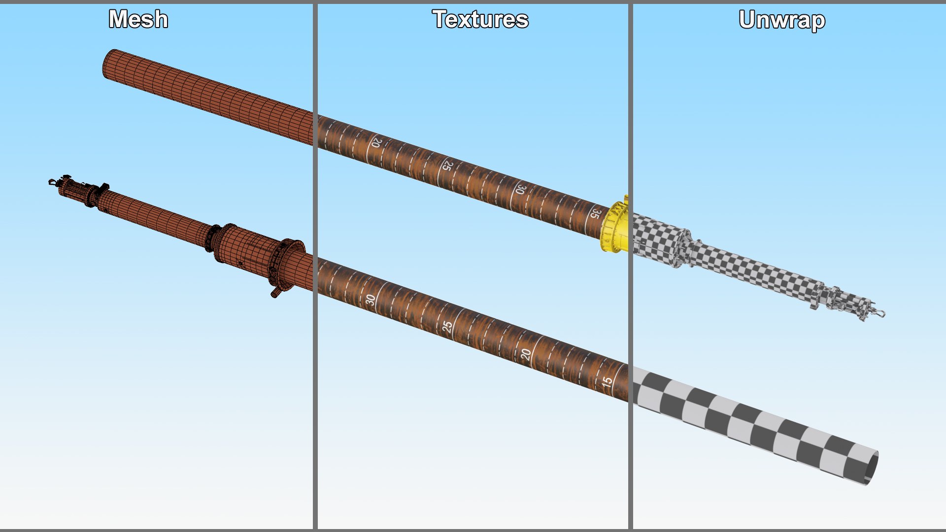 3D Model Offshore Hydraulic Hammer MENCK Old - TurboSquid 2341350