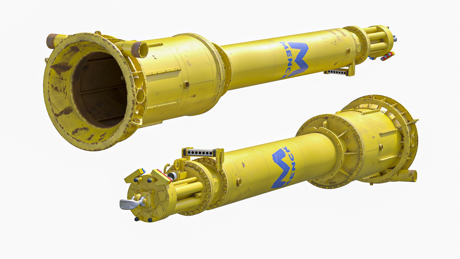 3D Model Offshore Hydraulic Hammer MENCK Old - TurboSquid 2341350