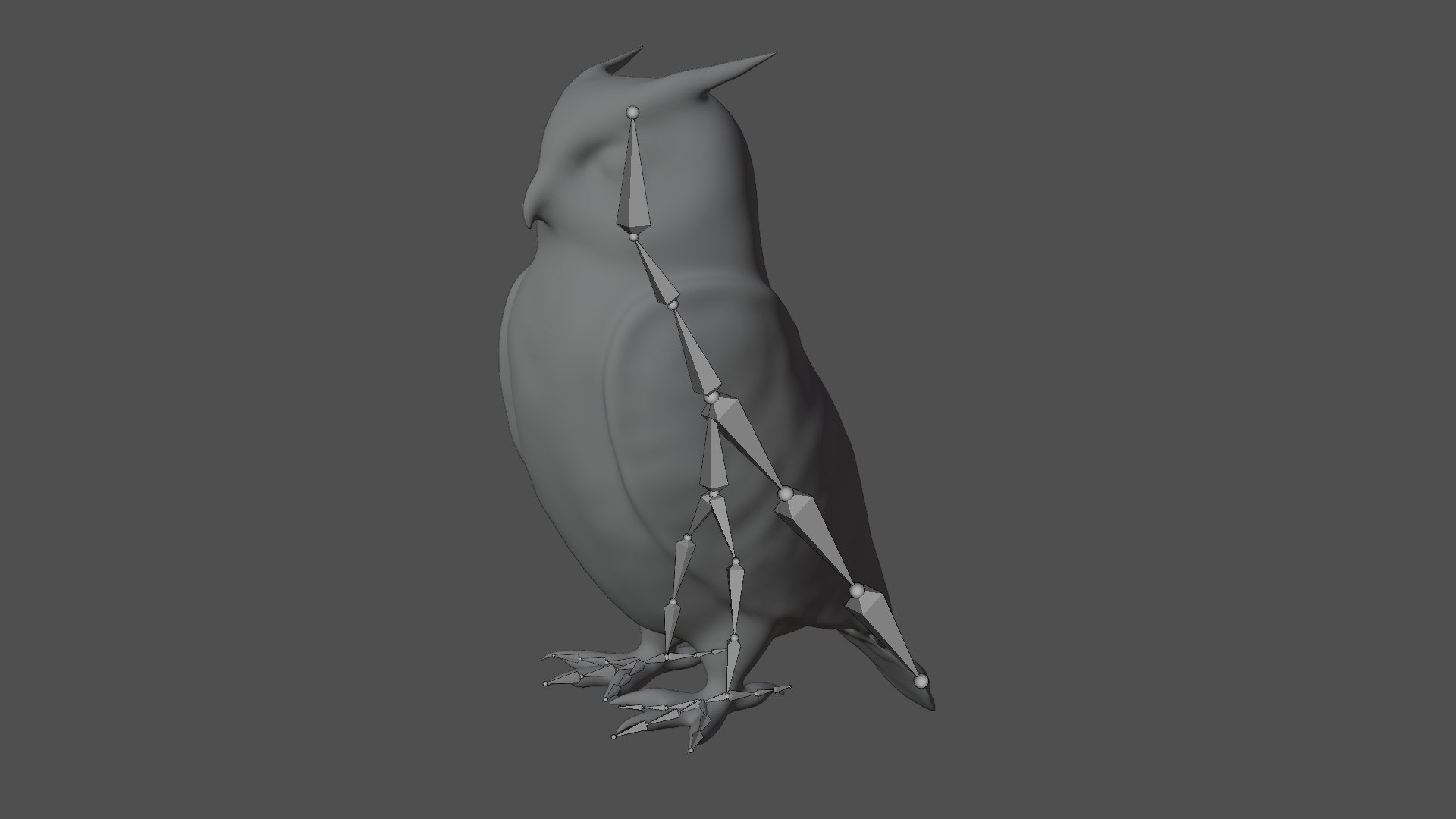 3D Fully Rigged Low Poly Standing Horned Owl Model - TurboSquid 1760956