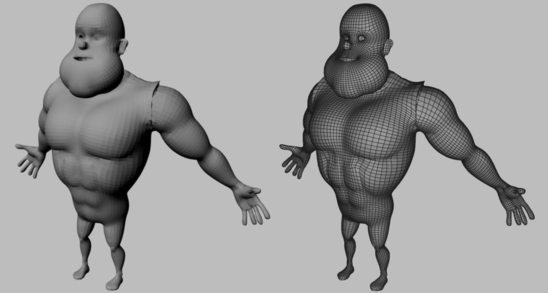 skin male character cartoon 3d model