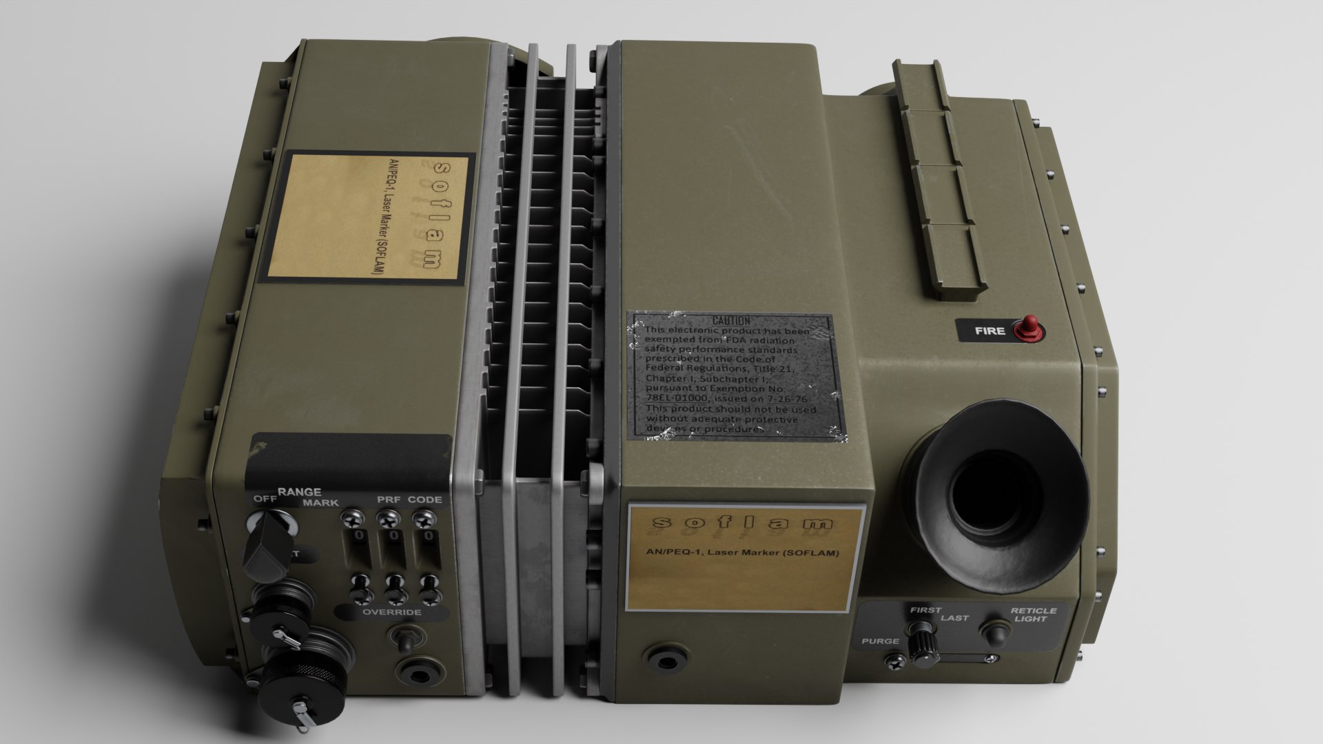 3D ANPEQ-1 SOFLAM Laser Designator Model - TurboSquid 2214149