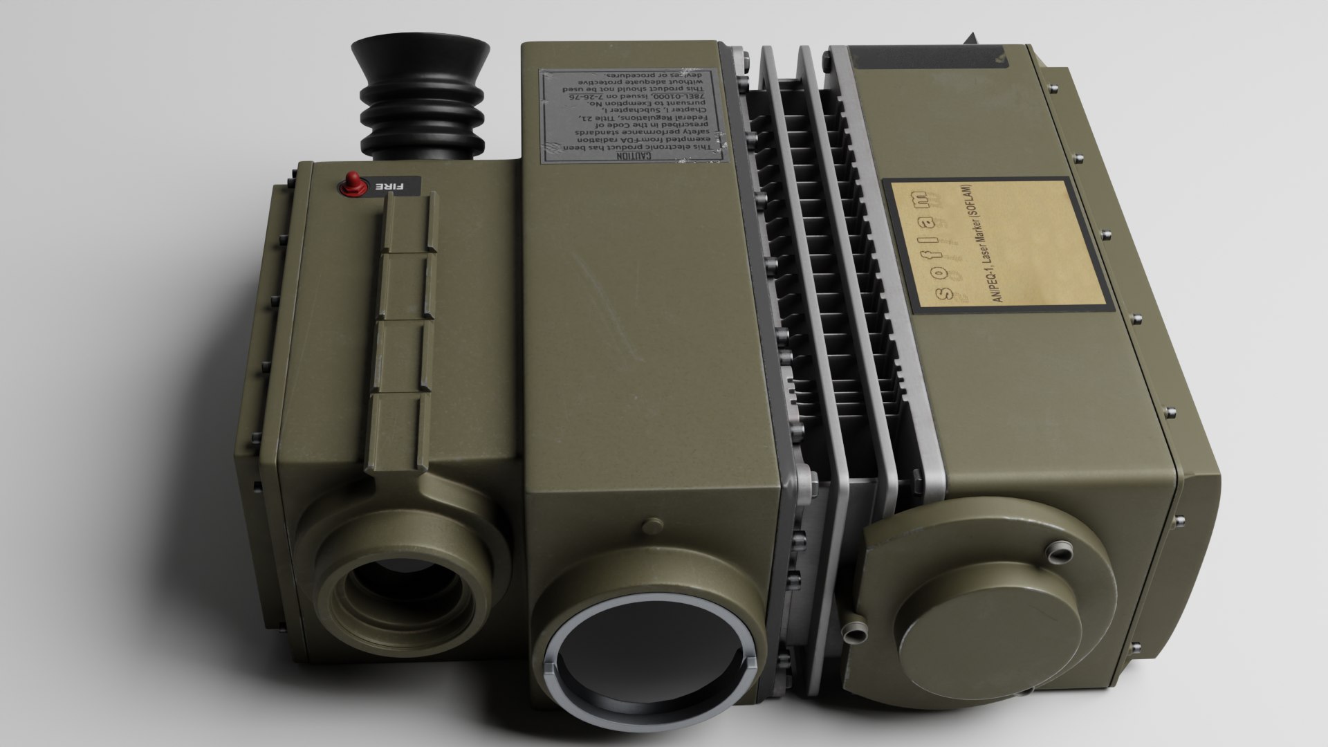 3D ANPEQ-1 SOFLAM Laser Designator Model - TurboSquid 2214149
