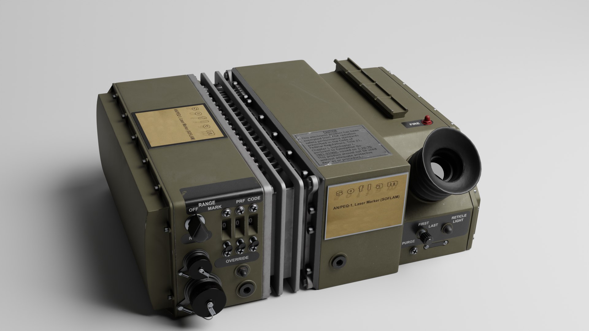 3D ANPEQ-1 SOFLAM Laser Designator Model - TurboSquid 2214149