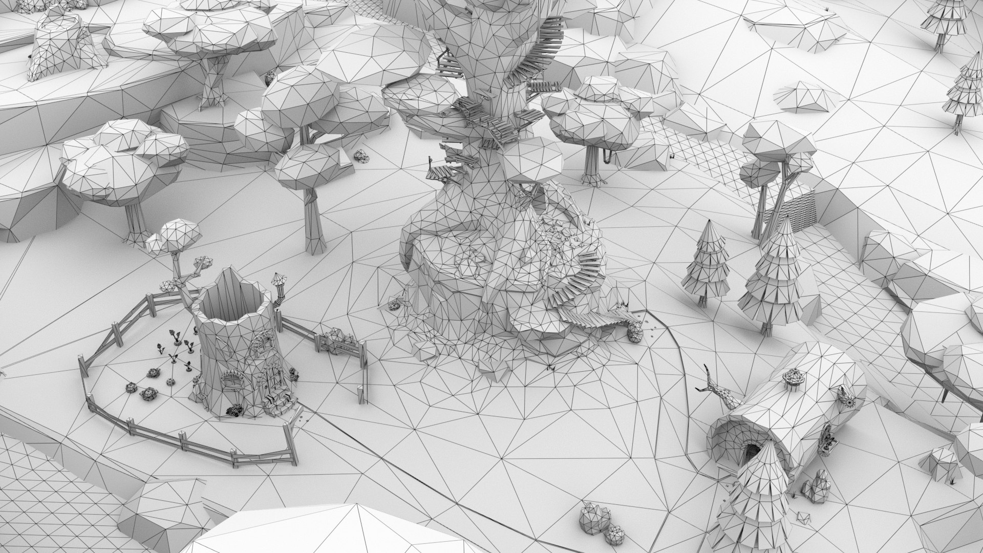 3D Floating Forest Model - TurboSquid 1592467