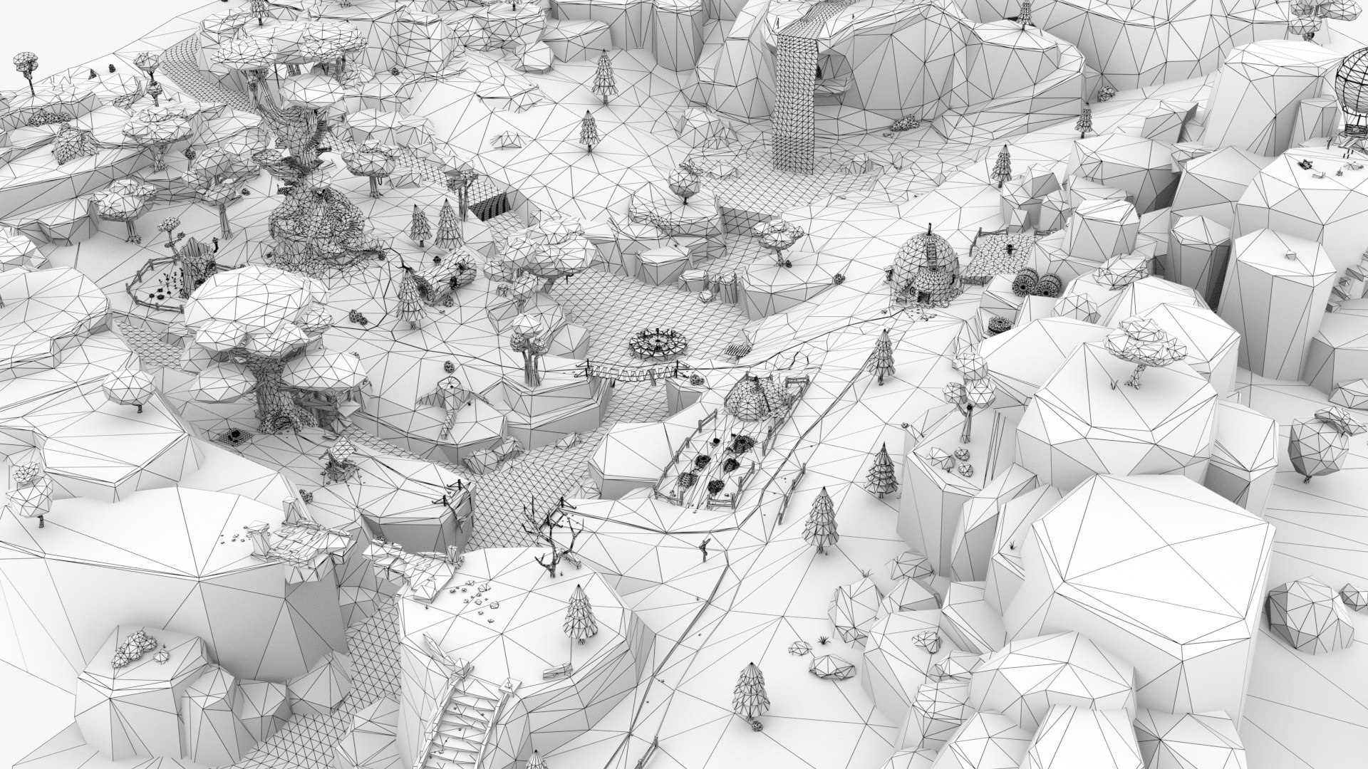 3D Floating Forest Model - TurboSquid 1592467