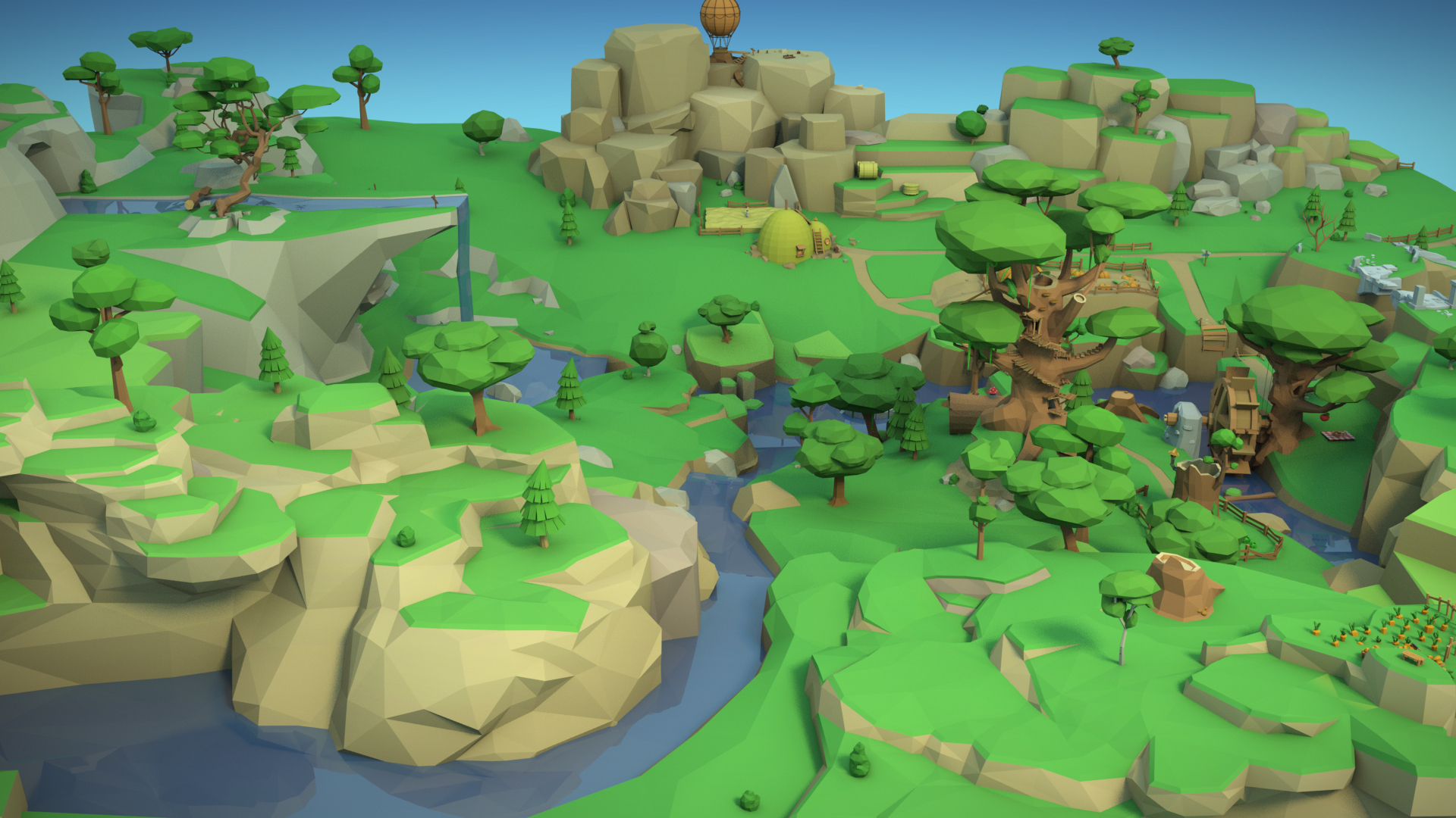 3D Floating Forest Model - TurboSquid 1592467