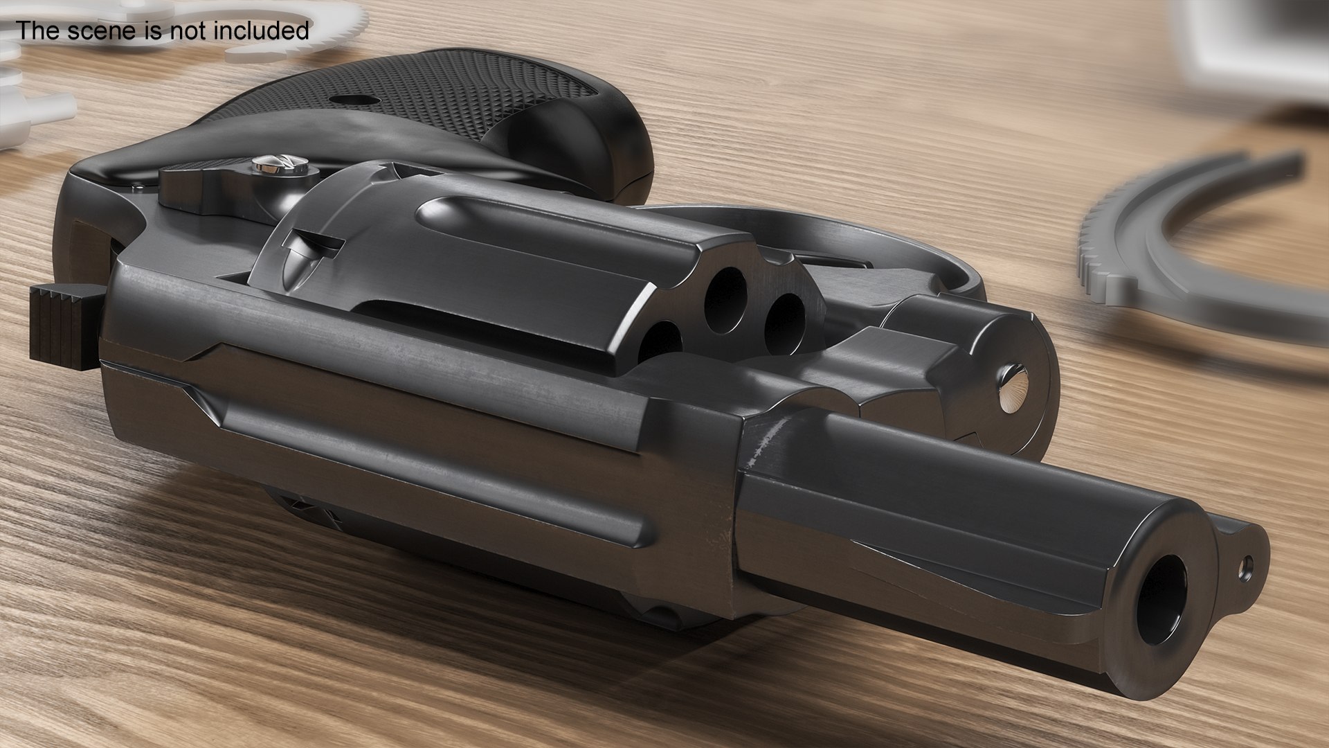 3D Small Black Revolver Model - TurboSquid 2154619