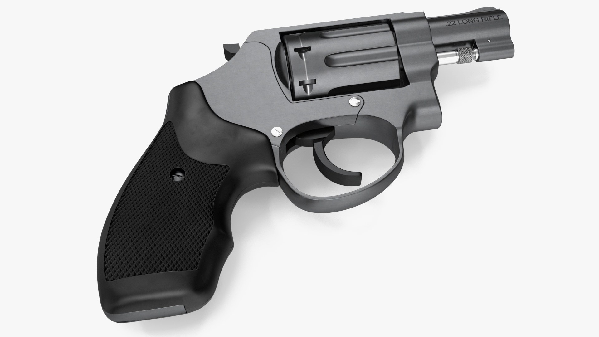 3D Small Black Revolver model - TurboSquid 2154619
