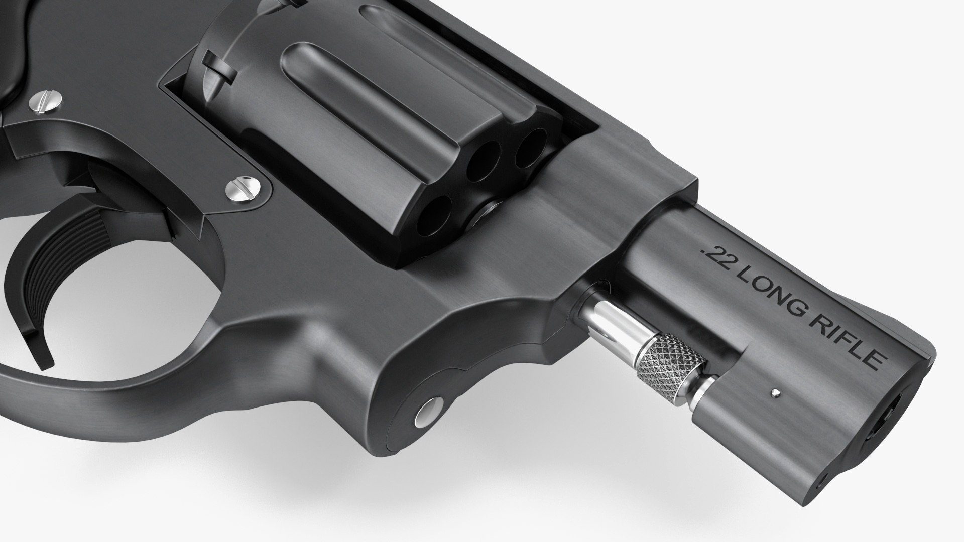 3D Small Black Revolver model - TurboSquid 2154619