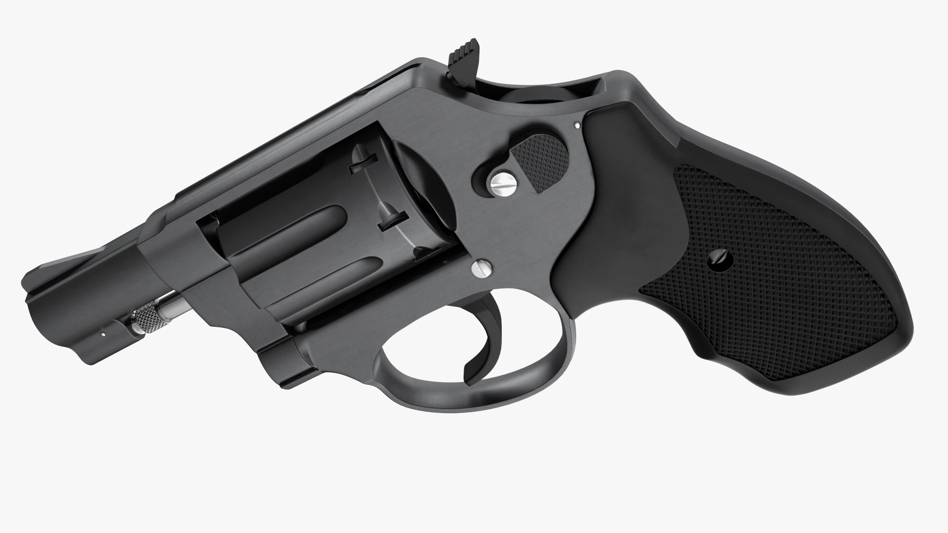 3D Small Black Revolver model - TurboSquid 2154619