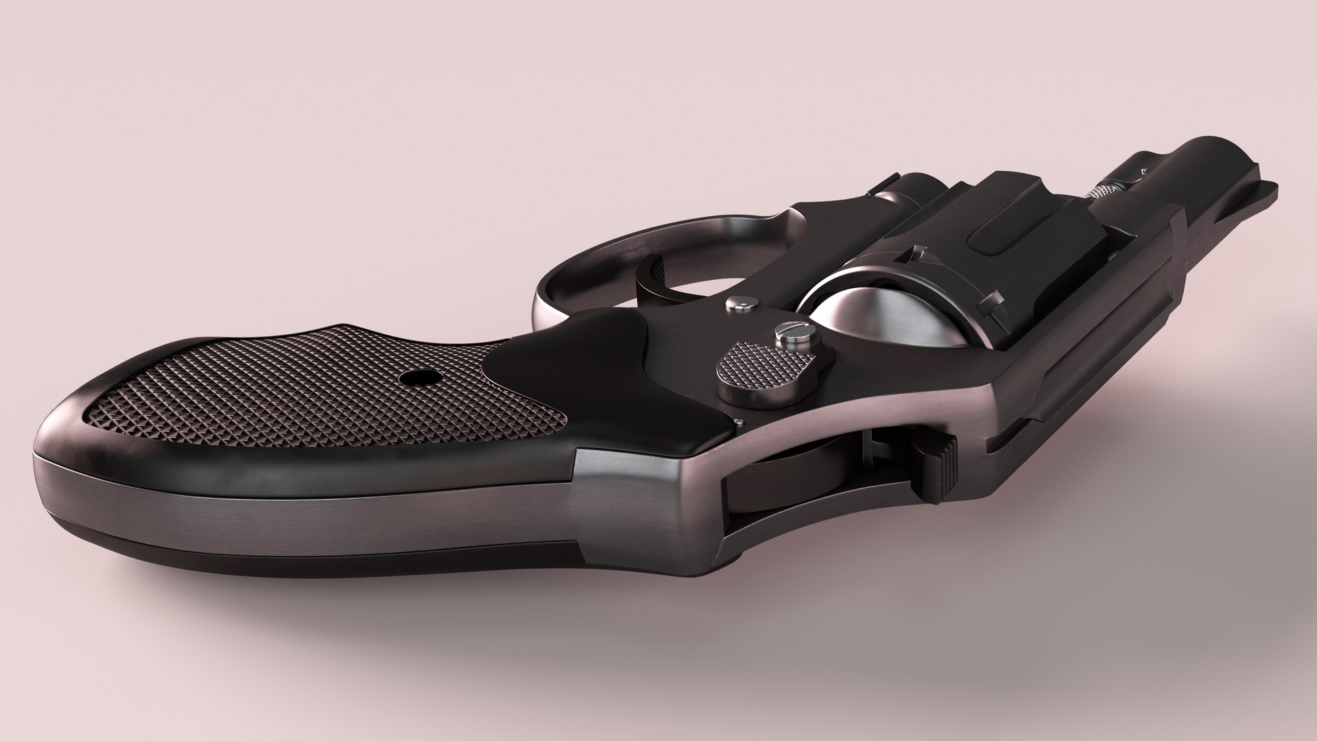3D Small Black Revolver Model - TurboSquid 2154619
