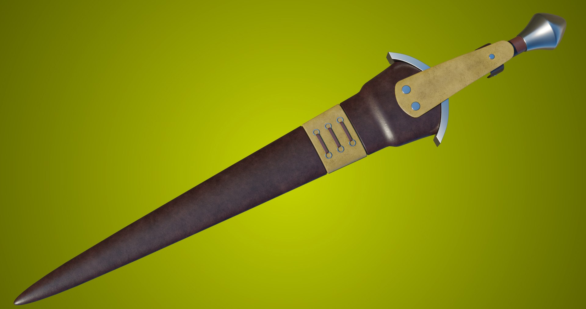 3D Sword GameReady PBR Unity UE Arnold V-Ray Textures Included Model ...