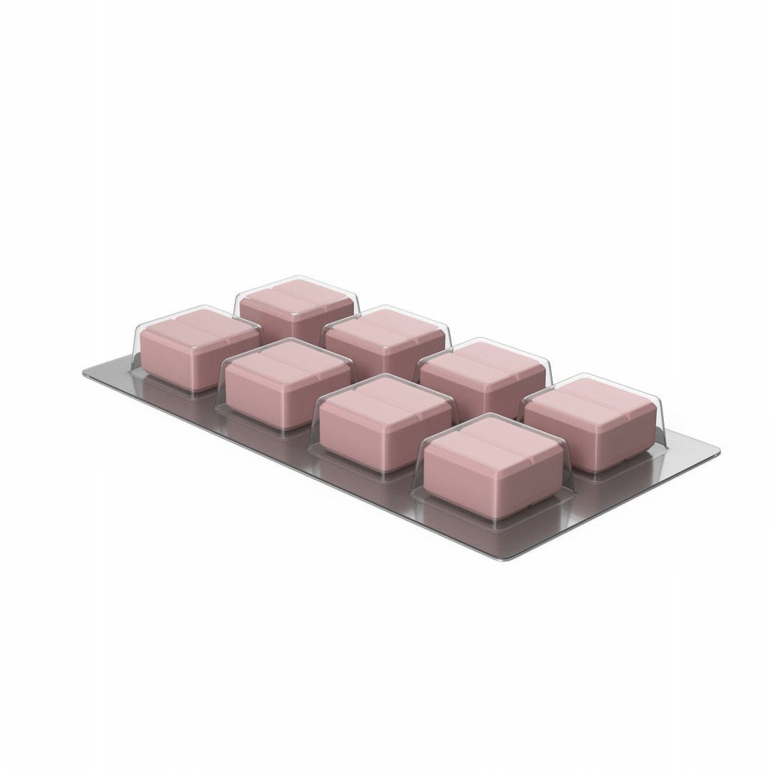Square Pill Pack 3D Model - TurboSquid 2174645