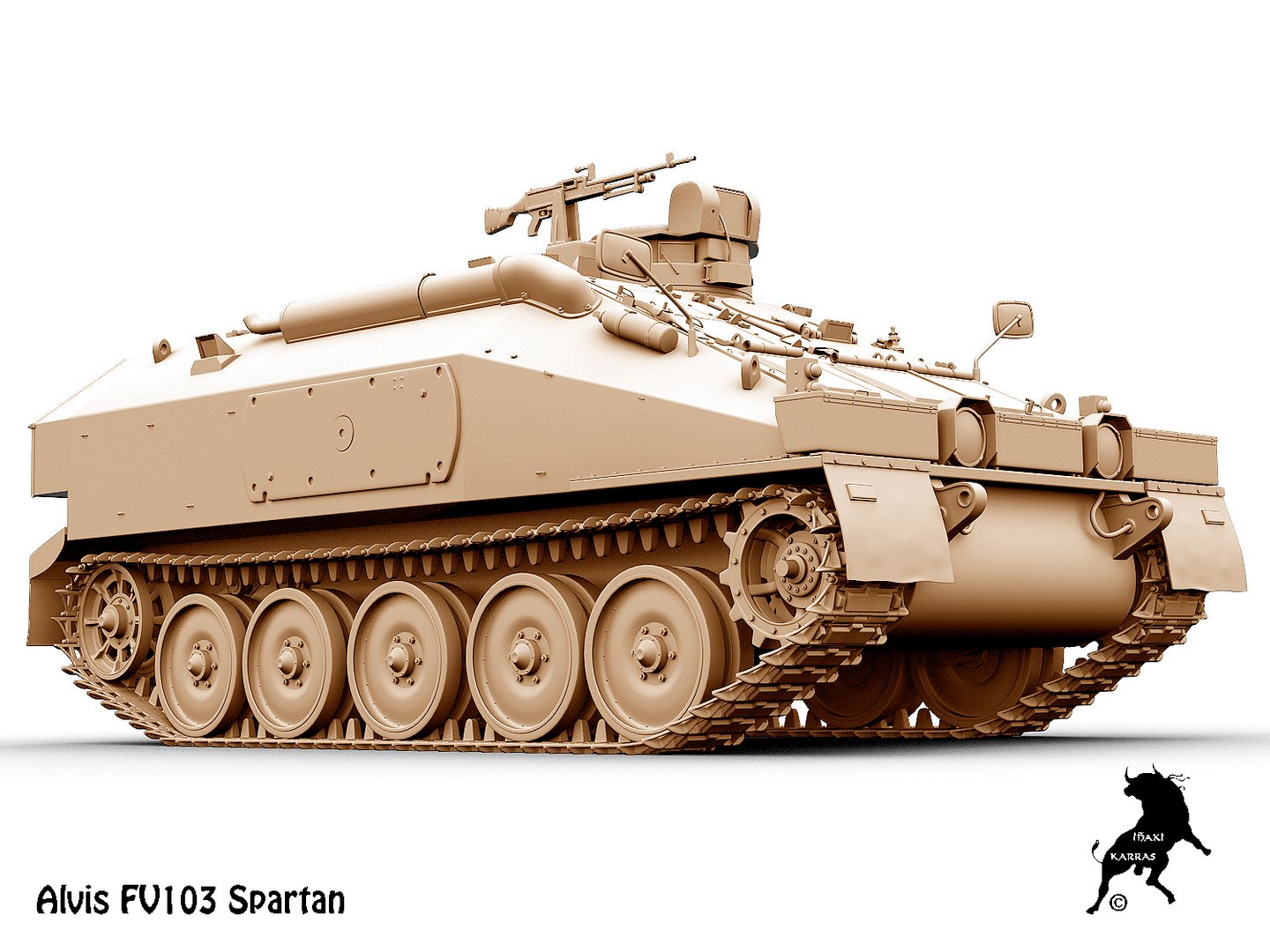 3D Model British Vehicle Fv103 Spartan - TurboSquid 1285819