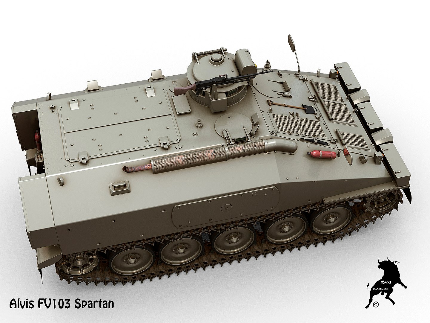3D Model British Vehicle Fv103 Spartan - TurboSquid 1285819
