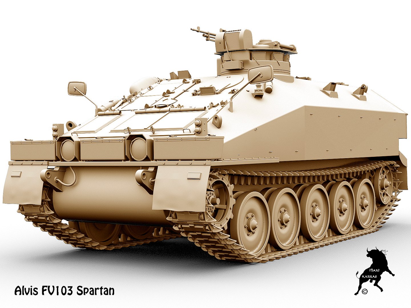 3D Model British Vehicle Fv103 Spartan - TurboSquid 1285819