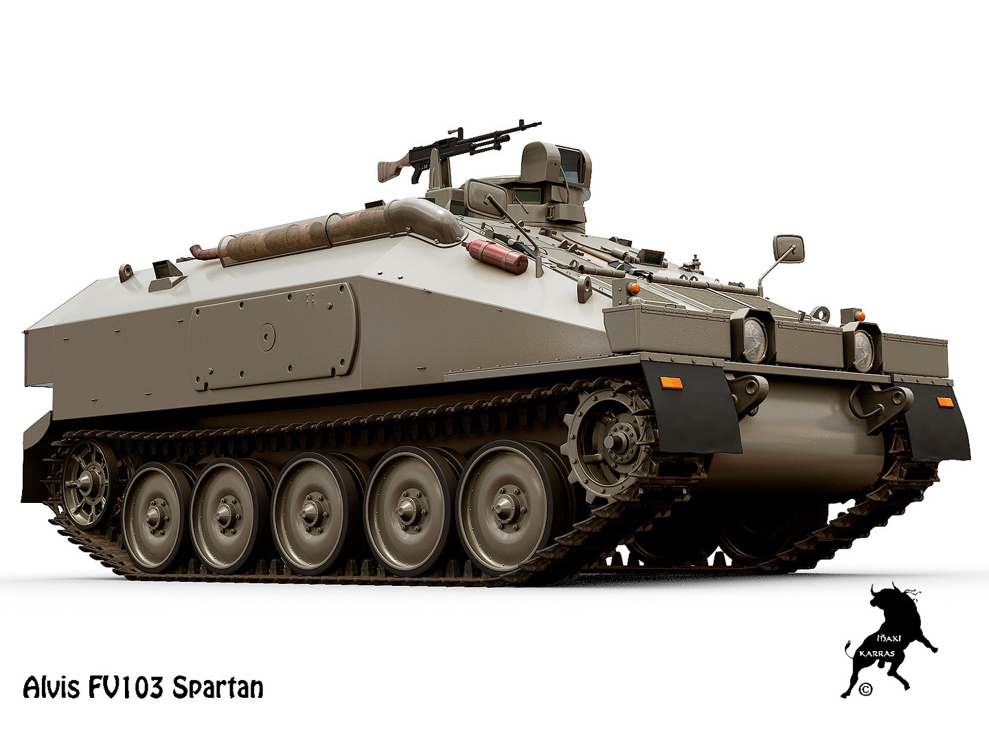 3D Model British Vehicle Fv103 Spartan - TurboSquid 1285819