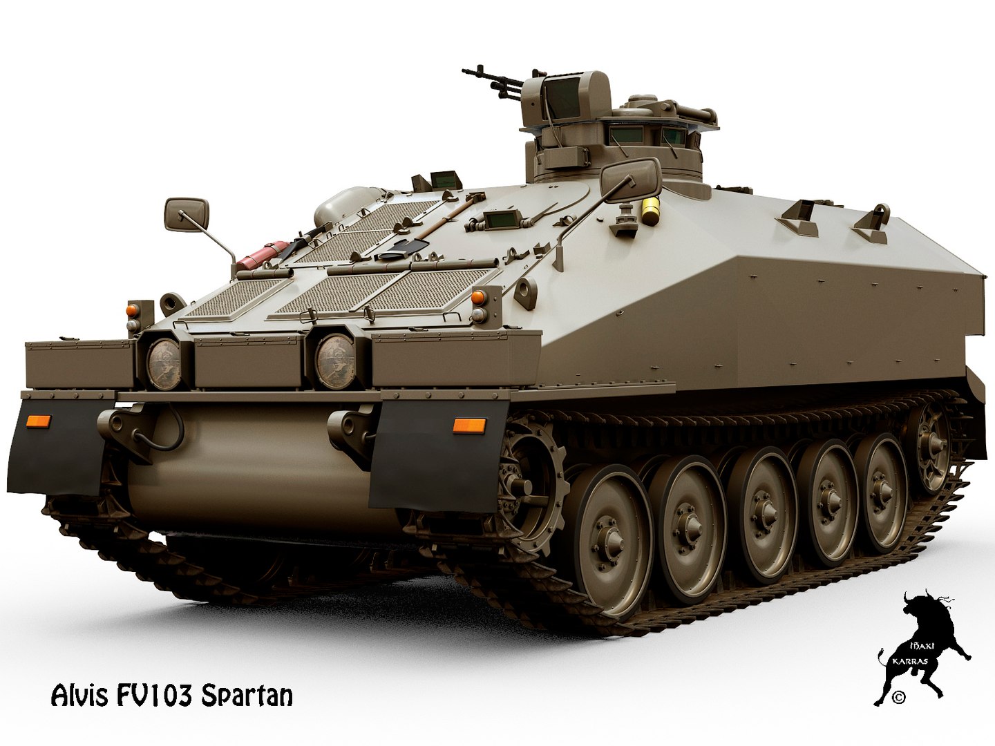 3D Model British Vehicle Fv103 Spartan - TurboSquid 1285819