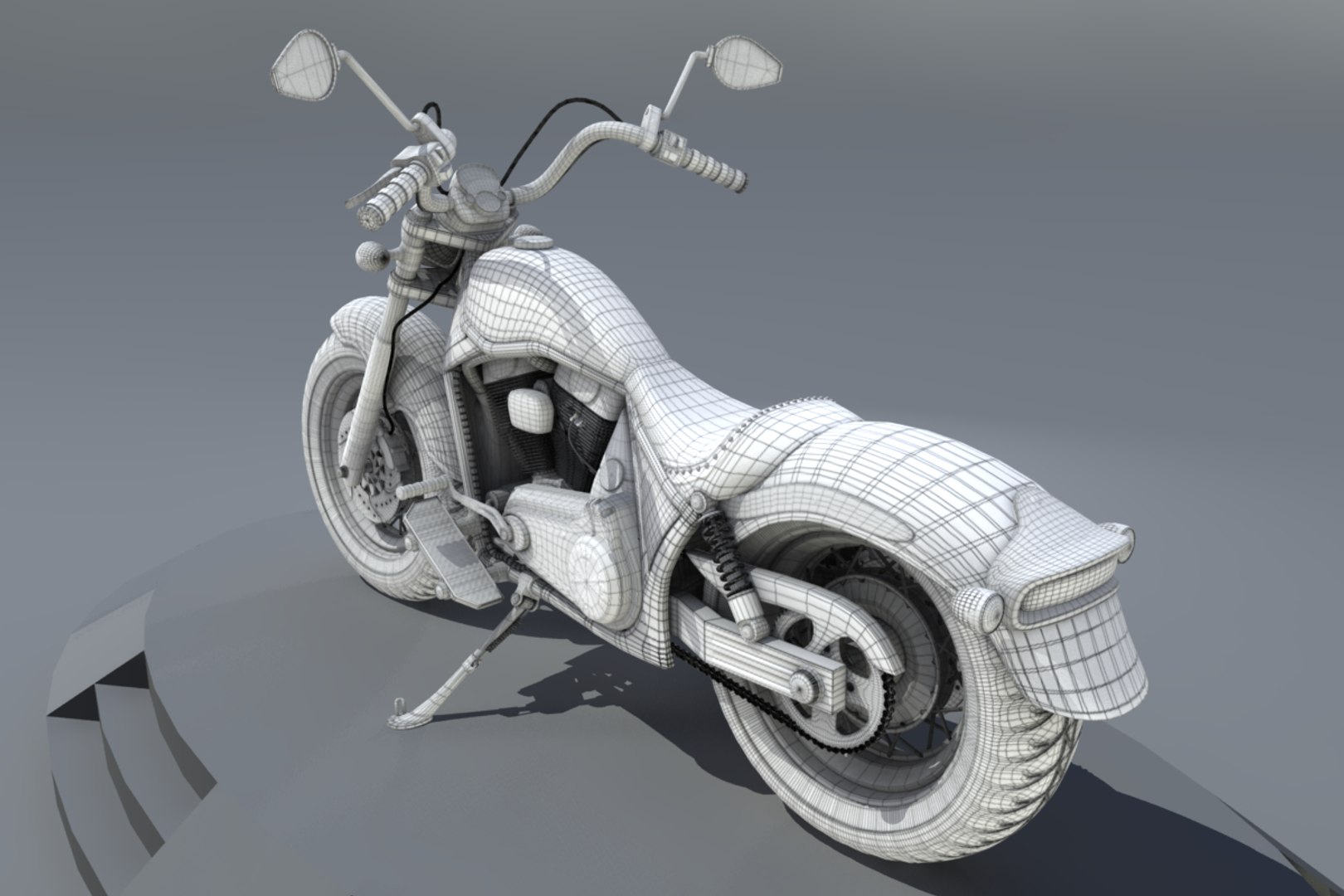 3d generic styled motorcycle model