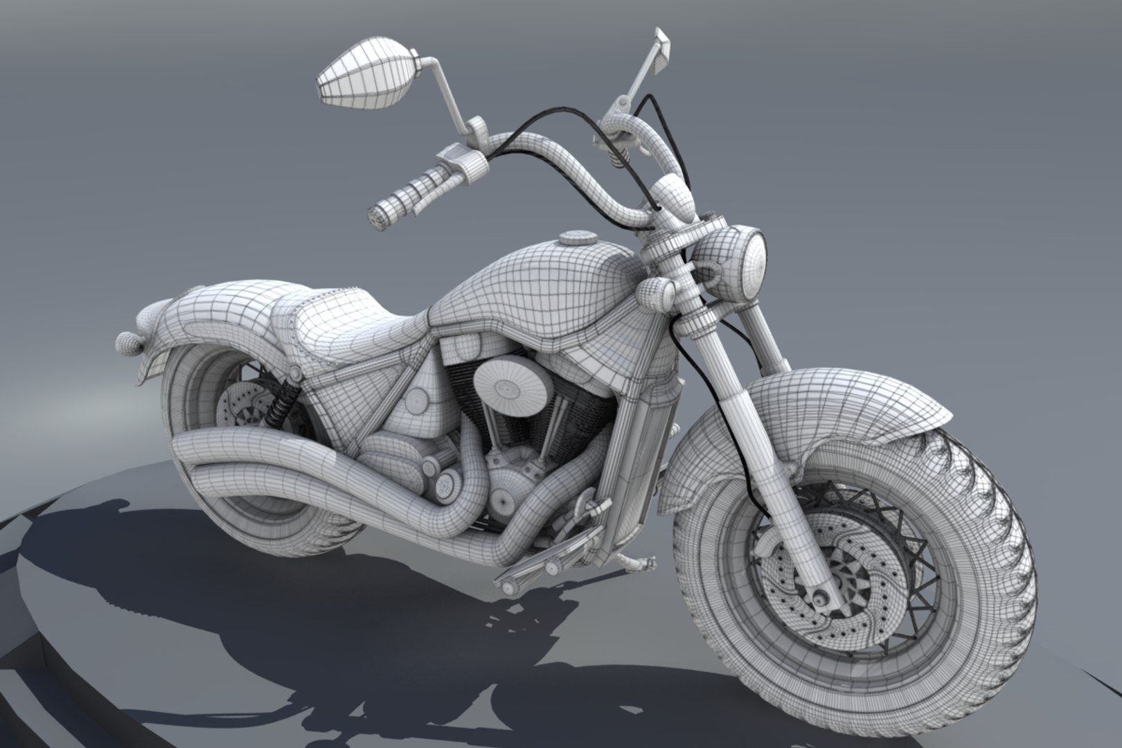 3d generic styled motorcycle model