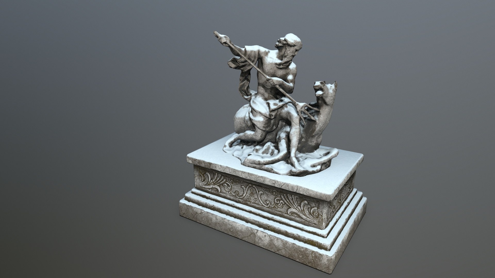 3D Neptune Statue Model - TurboSquid 1394974
