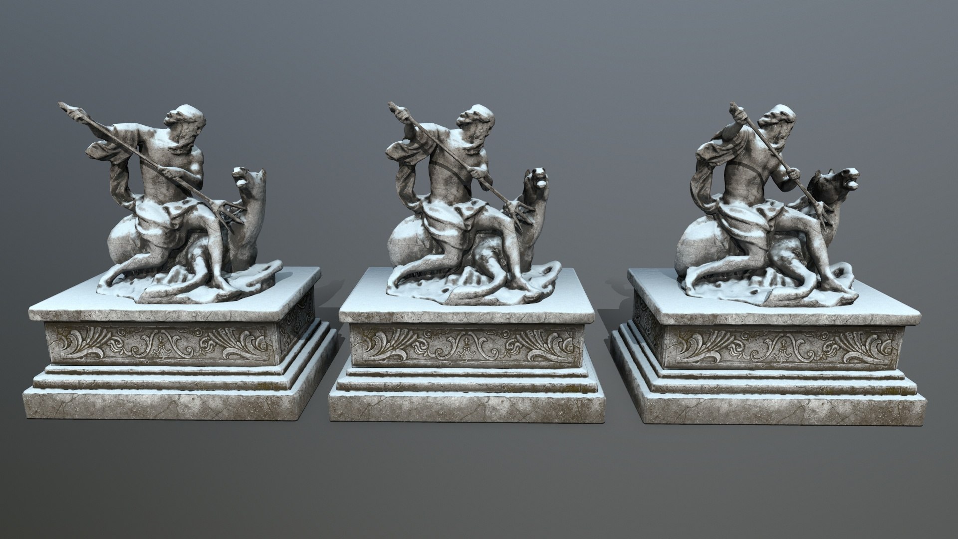 3D Neptune Statue Model - TurboSquid 1394974