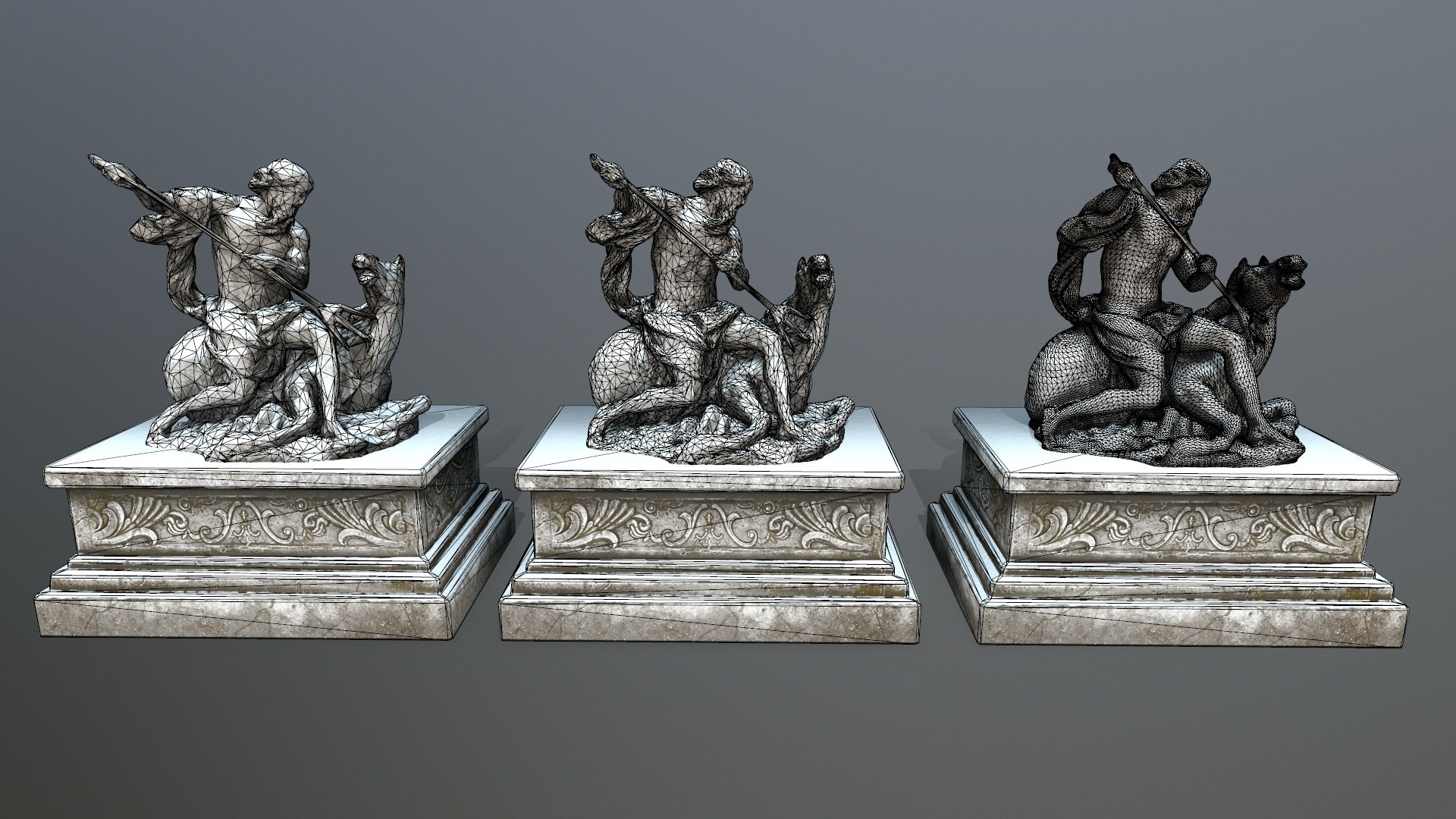 3D Neptune Statue Model - TurboSquid 1394974