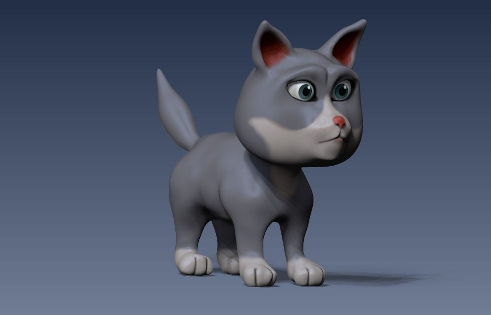 3D Model Cat Cartoon - TurboSquid 1475490