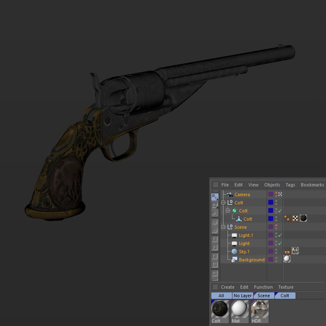 3d colt 1861 navy conversion model