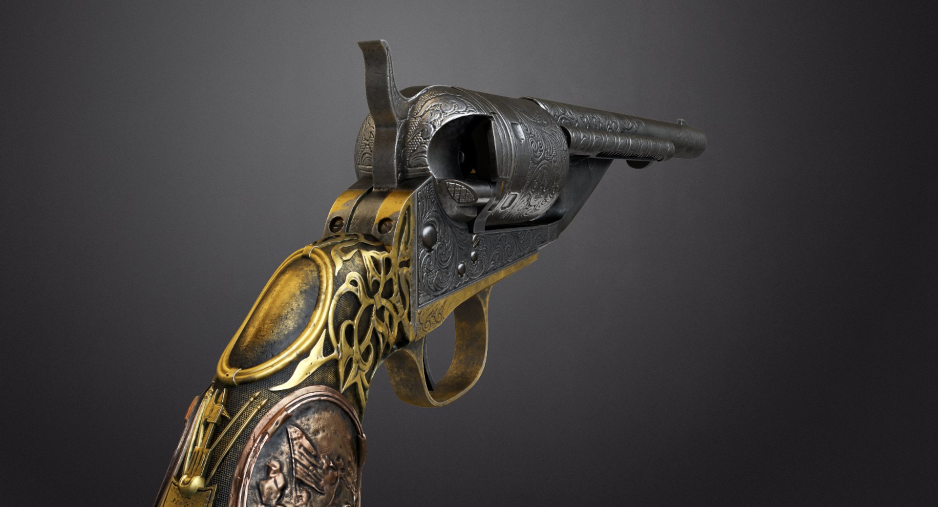 3d Colt 1861 Navy Conversion Model