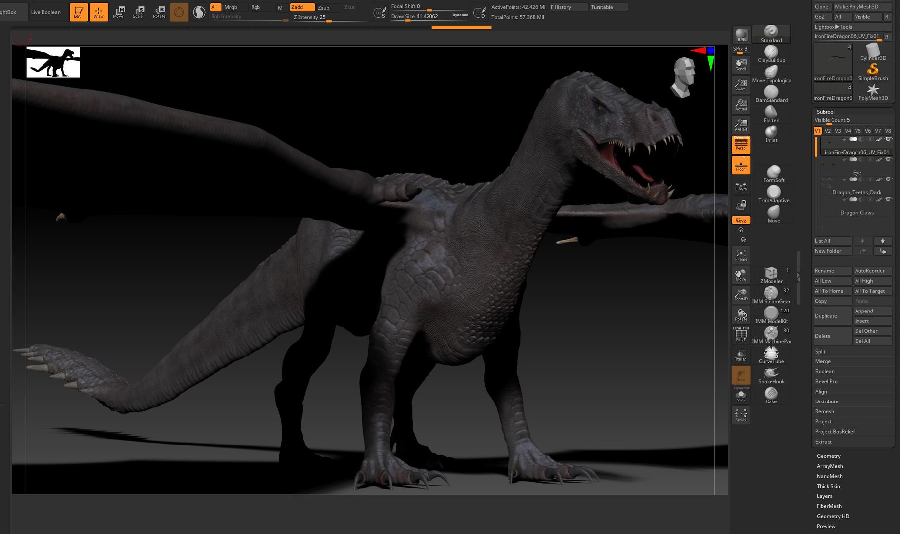 Iron Fire Dragon Sculpt Project 3D - TurboSquid 2222663